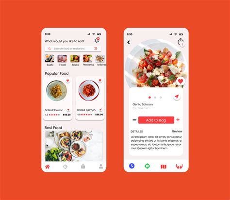 Food Ordering App Design Figma