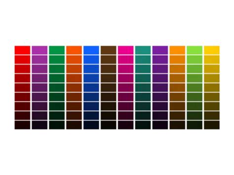Vector Color Palette Set Design Template Multi Light Shades Colors Color Palette Colorful