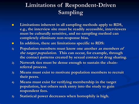 Ppt Respondent Driven Sampling Powerpoint Presentation Free Download Id5137282