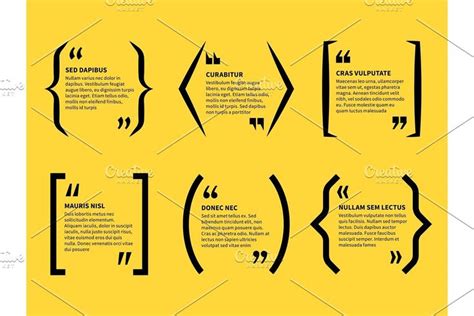 Quotation In Brackets Text In Quote Mark Texture Design Typographic Bracket Quotations