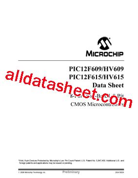 PIC F Datasheet PDF Microchip Technology