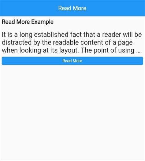 how to implement read more read less text in flutter