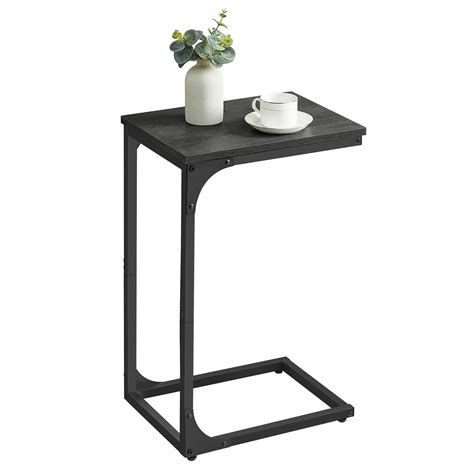 17 Stories C Shaped End Table For Small Spaces Metal Frame Side Table For Couch Sofa Bedroom