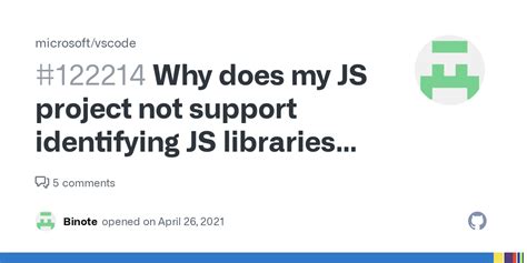 Why Does My Js Project Not Support Identifying Js Libraries When Using