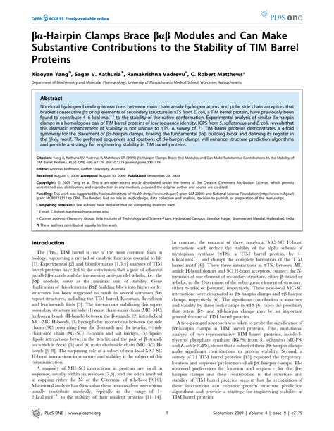 Pdf βα Hairpin Clamps Brace βαβ Modules And Can Make Substantive Contributions To The