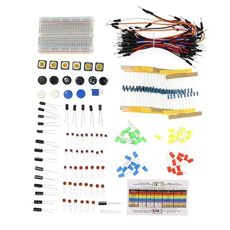 Diy Electronic Component Assortment Box Kit With Breadboard Capacitors Resistors Transistors