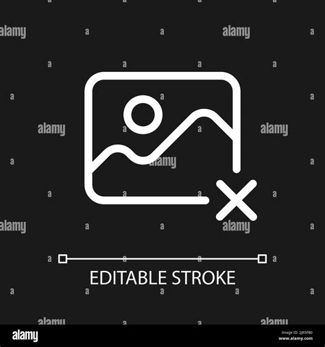 Delete Photo Pixel Perfect White Linear Ui Icon For Dark Theme Stock Vector Image Art Alamy