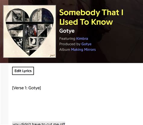 Got Yet Somebody That I Used To Know R Helicopteraddict