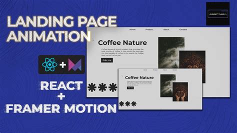 Landing Page Animation Using React Framer Motion Codebytheo Youtube