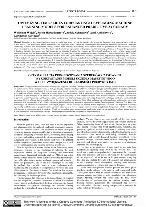 Pdf Optimizing Time Series Forecasting Leveraging Machine Learning