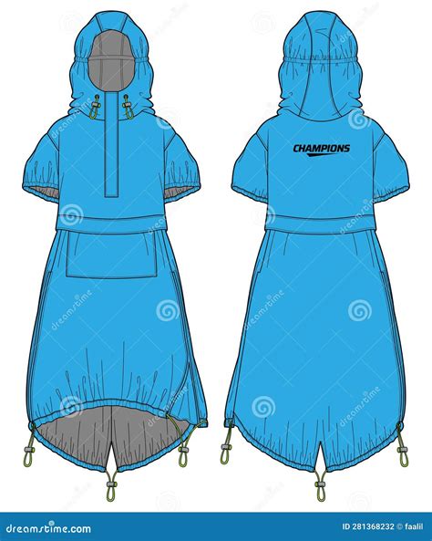 Женщины моторные пиджаки из кагуля анорак дизайнер плоский рисунок иллюстрация куртки в плаще с