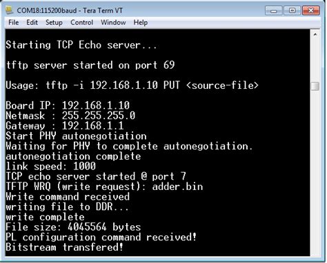 Serial Terminal Running On The Console And Displaying The Embedded Download Scientific Diagram