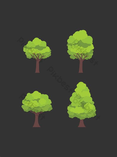 Original Vector Broadleaf Tree PNG Images AI Free Download Pikbest