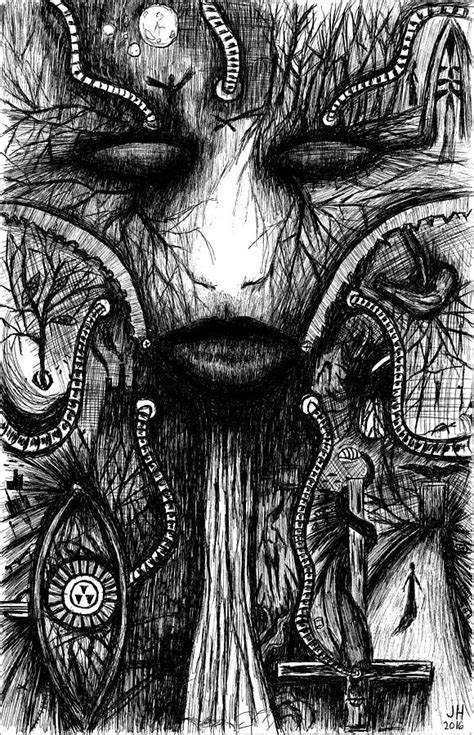 Dark Self Entity Drawing By Judge Hydrogen