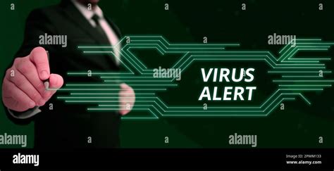 Conceptual Caption Virus Alert Business Concept Message Warning Of A Non Existent Computer