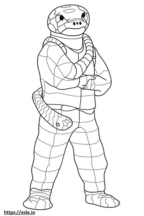 Spotted Python Full Body Coloring Page