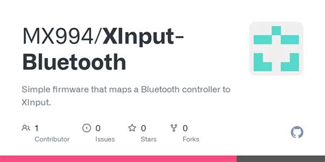 github mx994 xinput bluetooth simple firmware that maps a bluetooth