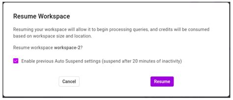 Workspace Auto Suspend