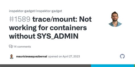 Tracemount Not Working For Containers Without Sysadmin · Issue 1589