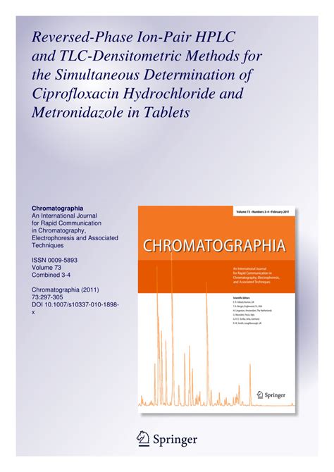 Pdf Reversed Phase Ion Pair Hplc And Tlc Densitometric Methods For The Simultaneous