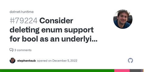 Consider Deleting Enum Support For Bool As An Underlying Type From All