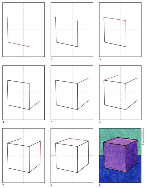 Easy How To Draw A Cube Tutorial
