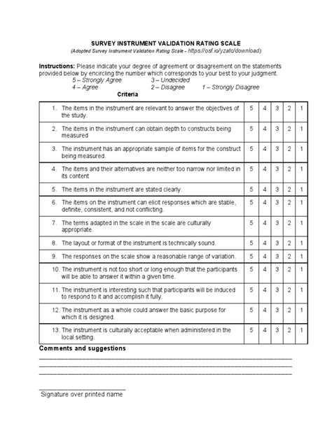 Validation Sheet Pdf Psychology Evaluation Methods