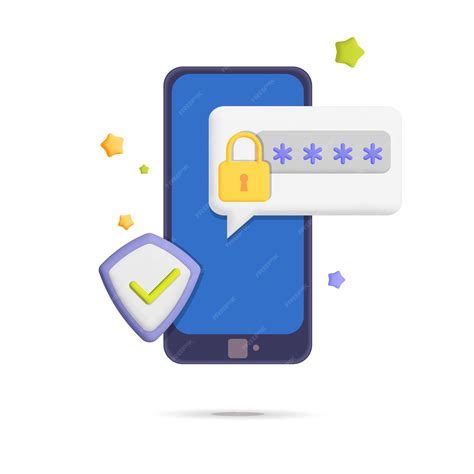 Premium Vector 3d Vector Mobile Security With Password Pin Code Concept Design