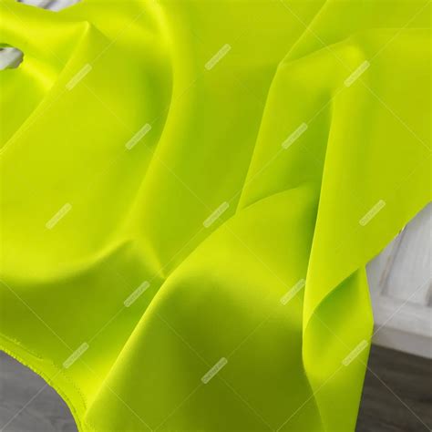 Fashionable Lemon Green Twill Weave Thick Satin Fabric Oneyard
