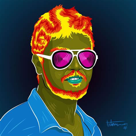 Experimental Vector Portrait On Behance