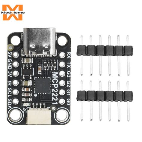 mcp2221a usb to gpio adc i2c adapter module type c interface pin not