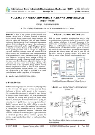 Voltage Dip Mitigation Using Static Var Compensator PDF