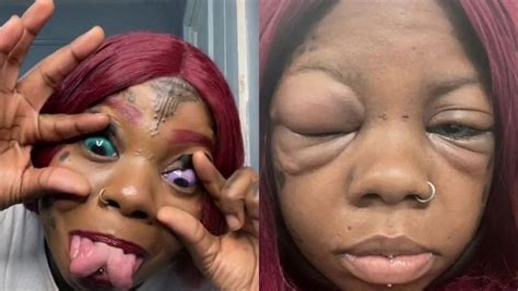 Lady Goes Blind After Tattooing Her Eyeballs Blue And Purple Photos My Blog