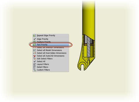 Setting Part Priority