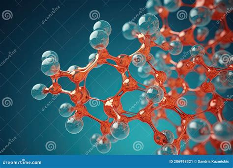 3d Render Abstract Molecular Structure Stock Illustration Illustration Of Molecular Chemical
