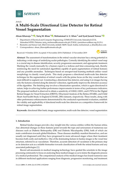 Pdf A Multi Scale Directional Line Detector For Retinal Vessel