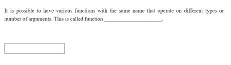 Solved It Is Possible To Have Various Functions With The Chegg