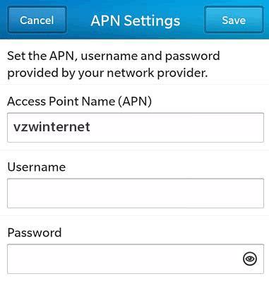 Verizon Apn Settings For Blackberry G Lte Apn Usa