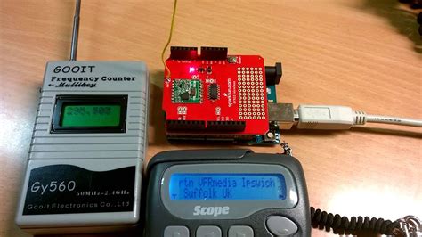 Pocsag 1200 On Uhf With Arduino Rf22 Modded On1arf Code Youtube