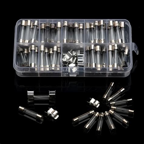 72pcs 05 30a Quick Blow Glass Tube Fuse Assorted Kits 5x20mm Fast Blow Glass Fuses Sets With