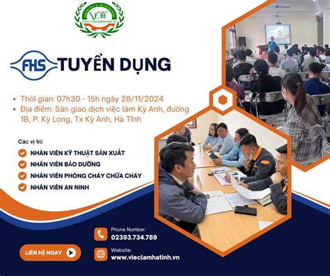 Formosa Hà Tĩnh tuyển dụng lao động trực tiếp ngày tại Sàn GDVL Kỳ Anh