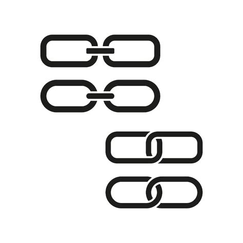 Premium Vector Vector Set Of Chain Links Interlocking And Separate