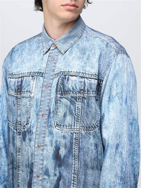 Diesel：シャツ メンズ ブルー Giglio Comオンラインのdiesel シャツ A063580bhay
