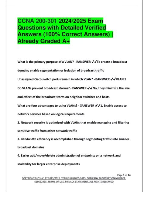 Ccna 2025 Exam Questions With Detailed Verified Answers 100 Correct