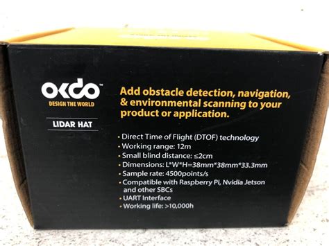Okdo Lidar Hat Module Bracket Development Kit LiDAR LD Raspberry Pi