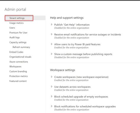 Understanding Power Bi Tenant Admin