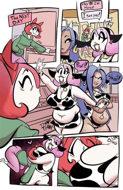 rule 34 3girls bad anatomy big belly cow print fat joekie3wl multiple