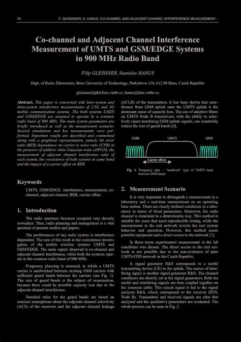 PDF Co Channel And Adjacent Channel Interference Measurement Parameter Channel Channel