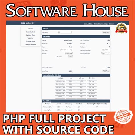 Fees Management System Full Php Project With Source Code Shopee Malaysia