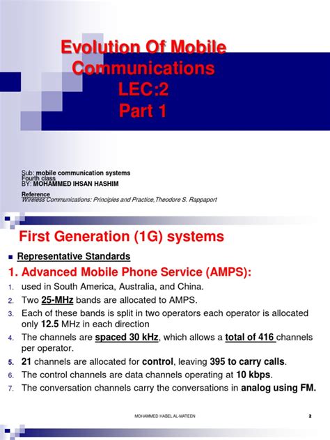 Lec2 Part 1 Evolution Of Mobile Communications Download Free Pdf 4 G General Packet